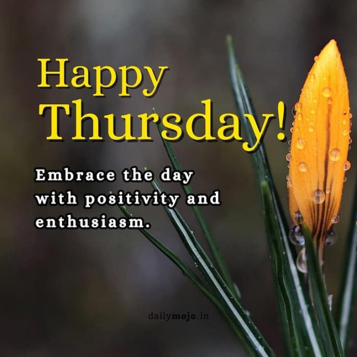 Happy Thursday Good Morning Images, Wishes and Quotes