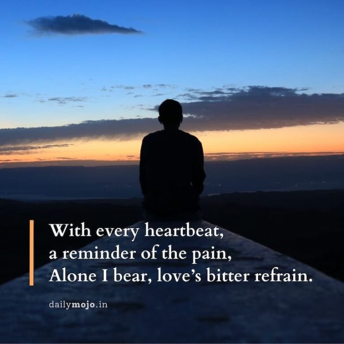 Heart Touching Sad Shayari in English | Alone Sad Shayari